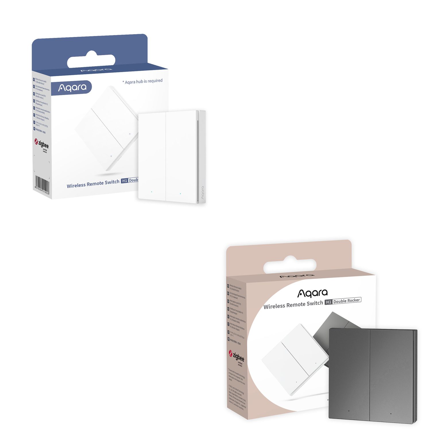 Aqara Wireless Remote Switch H1 (Double Rocker) - Aqara UK Shop