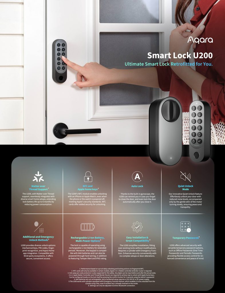 Aqara Smart Lock U200+ Kit | HomeKit Smart lock | Keyless | Aqara UK Shop