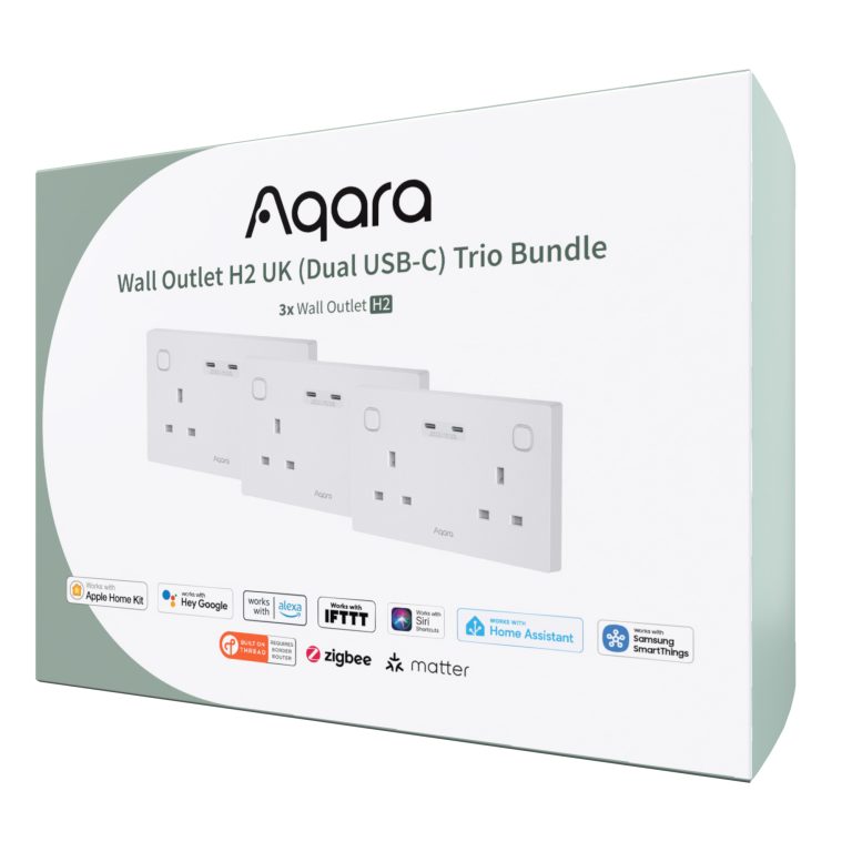 Aqara Wall Outlet H2 UK (Dual USB-C) Trio Bundle - Aqara UK Shop